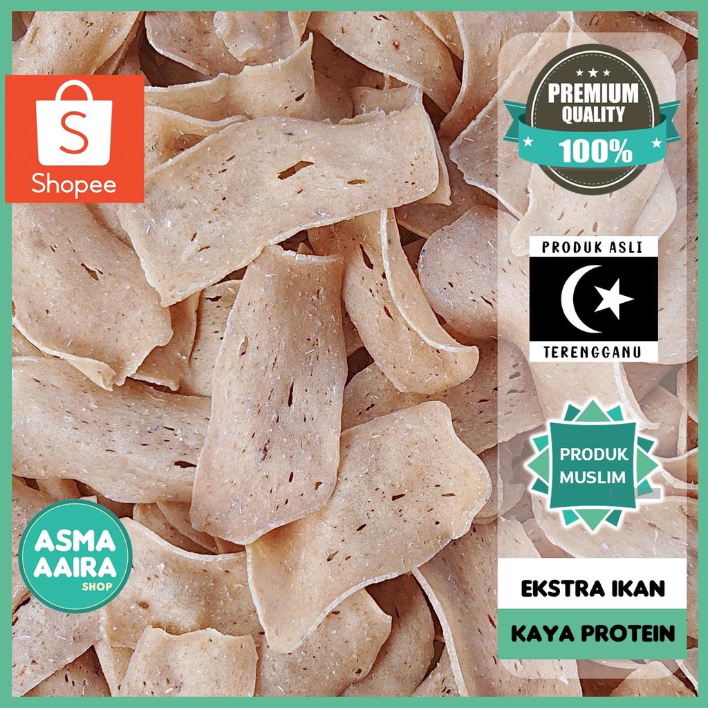 [300 GRAM] KEROPOK IKAN PARANG ORIGINAL KEMAMAN TERENGGANU [ISI IKAN ...