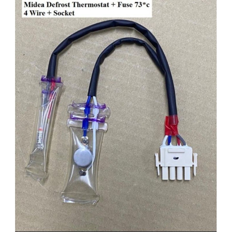 MIDEA DEFROST SENSOR 4 WIRE + SOCKET FUSE 73"(TIMER) | Shopee Malaysia