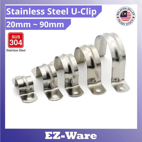 304 Stainless Steel High Quality 20mm-85mm U Clip for PVC Pipe/ Piping ...