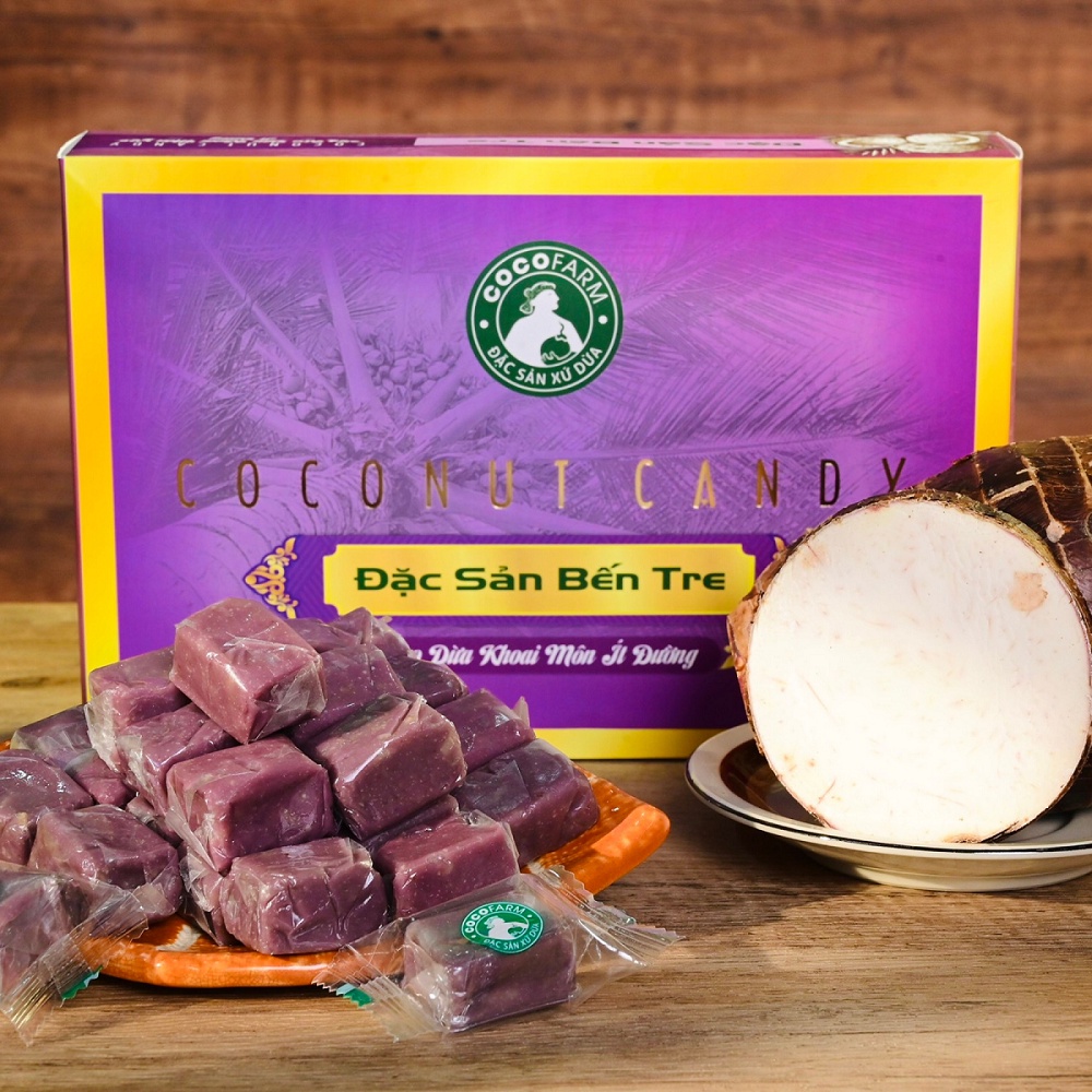Cocofarm taro coconut candy box 400g | Shopee Malaysia