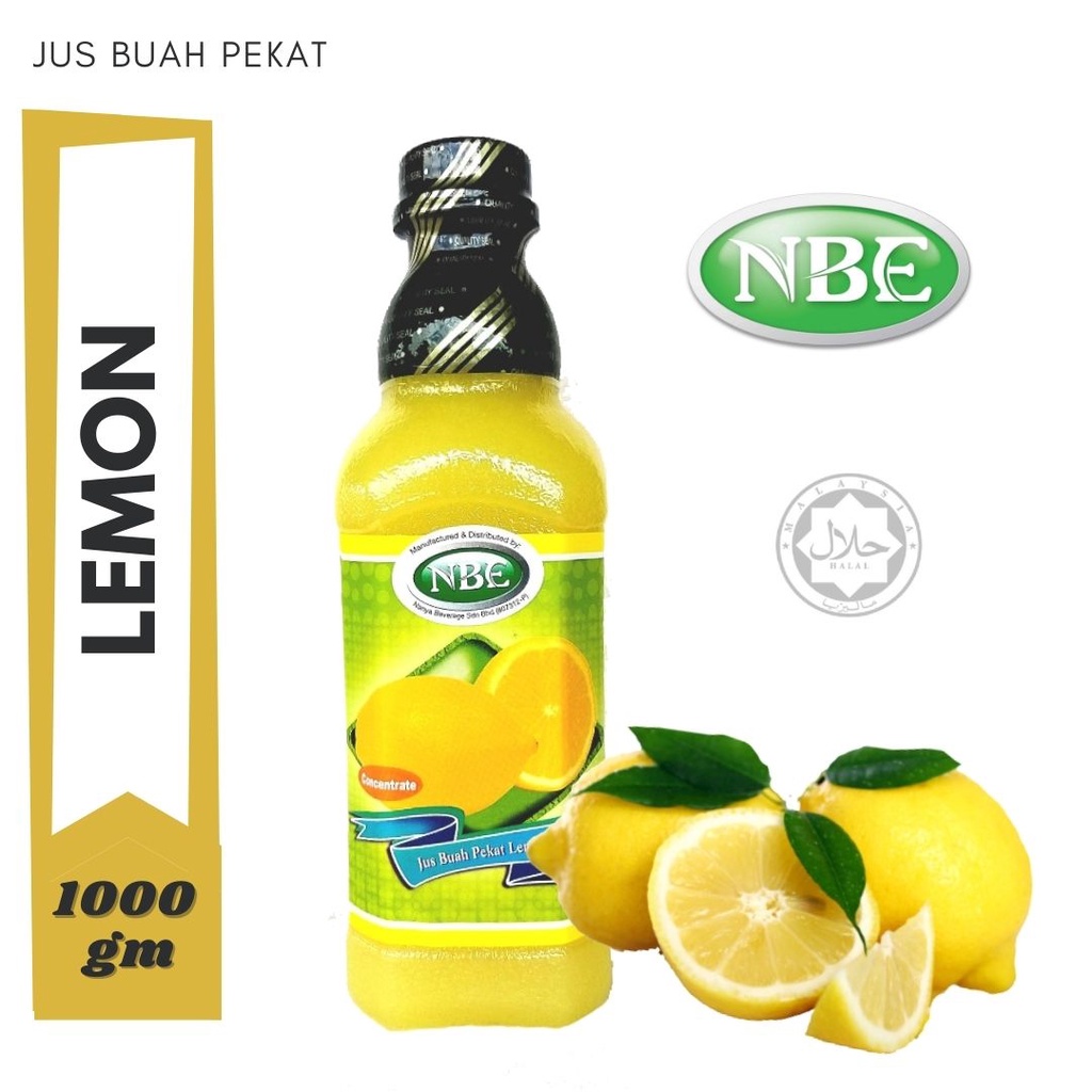 NBE - BES MINUMAN BUAH LEMON / LEMON FRUIT DRINK BASE 1000gm - (Kordial ...
