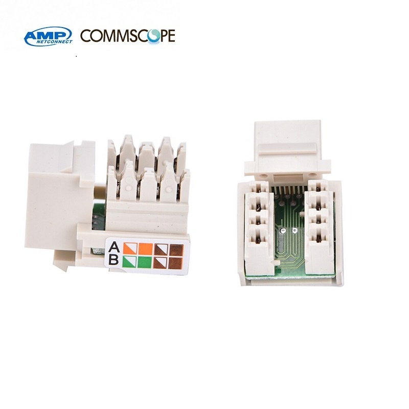 AMP Commscope CAT5E/CAT6 1Port 2 Ports Faceplate Degree Angle Type Data ...