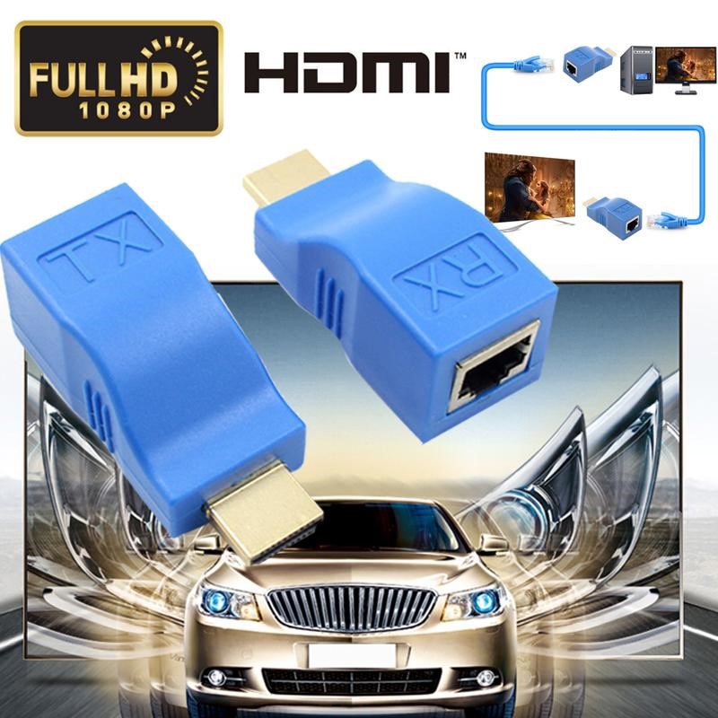 HDMI To RJ45 Extender LAN Ethernet Adapter Converter CAT-5e/6 1080P 3D ...