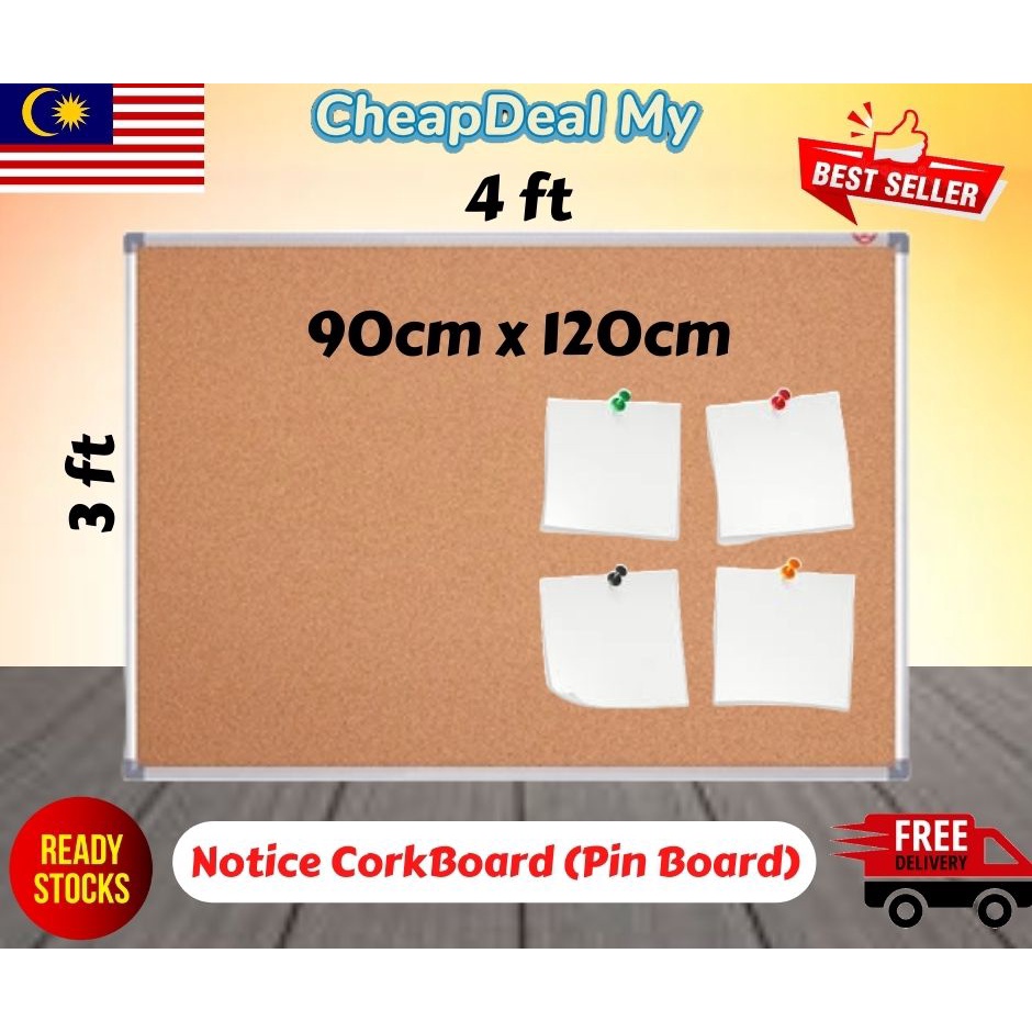 Papan kenyataan Notis cork /Notice corkboard / Notice cork board(ALL SIZE) 2x3 3x4 3x5 3x6 4x4 ...