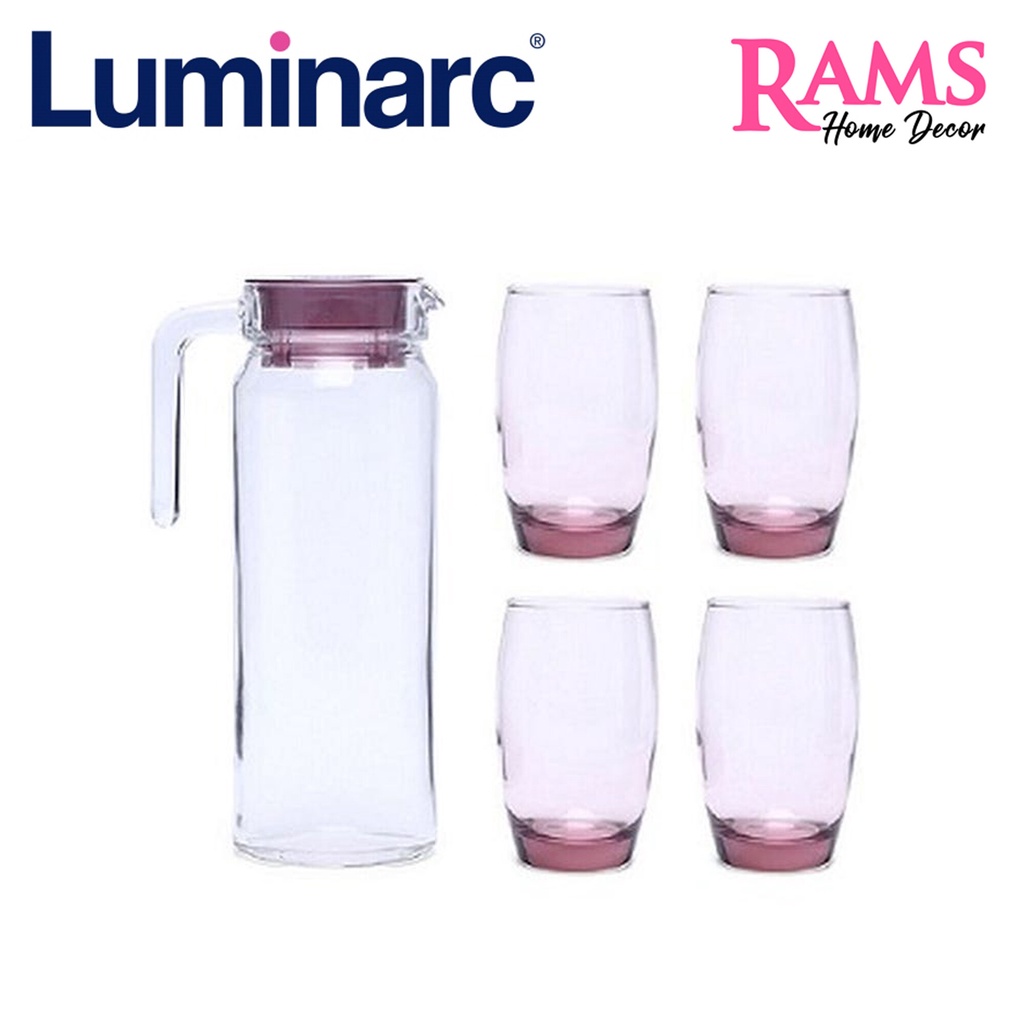 Luminarc 5 Pcs Rotterdam Solid Color Water Drink Set / Drinkware / Jug ...