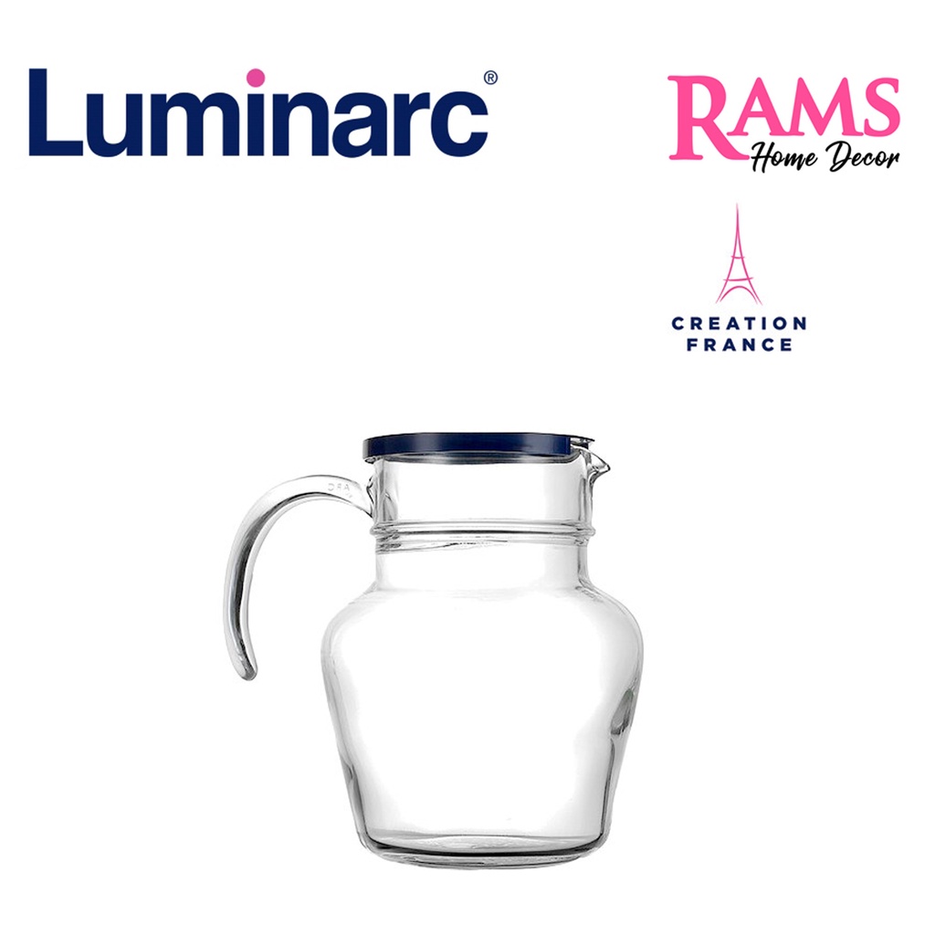 Luminarc 1400ML Glass Jug with Lid / Fridge Jug / Glass Pitcher / Glass ...