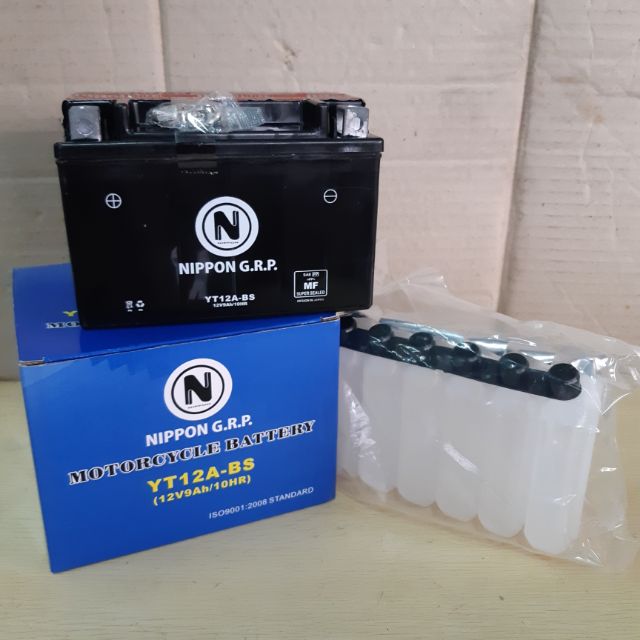 BATTERY NIPPON YT12A-BS/12V10AH FOR SYM T2 250i | Shopee Malaysia