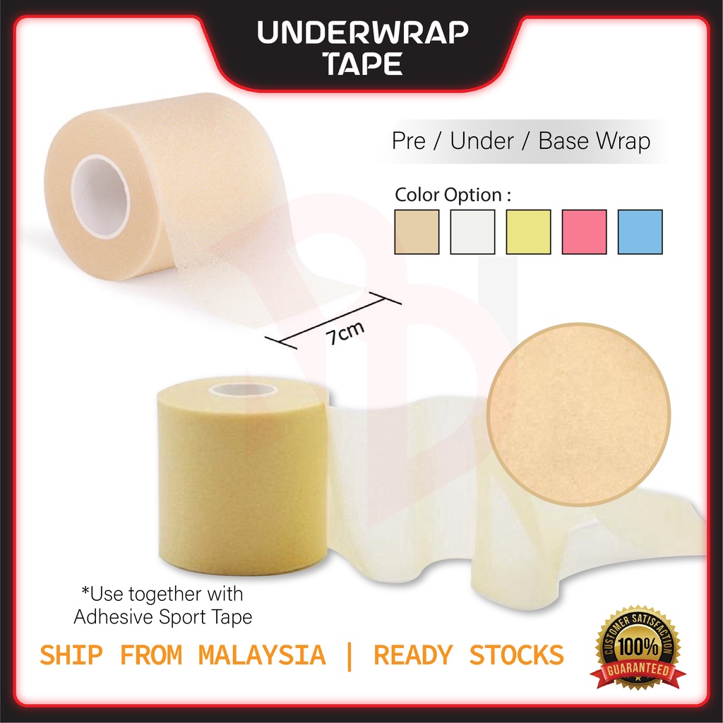 Underwrap Tape 7cm x 27m for Ankle Wrist Wrap Must Use with Adhesive ...