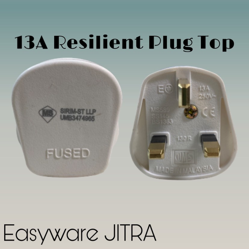 'UMS' 13A 250V 3 PIN RESILIENT PLUG TOP (SIRIM CERTIFIED) | Shopee Malaysia