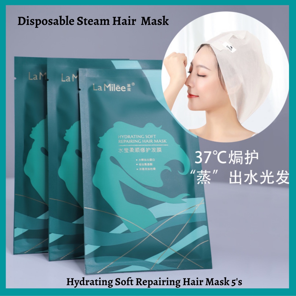 Disposable Keratin Steam Hair Mask 5's Per Pack | 37℃ Hair Cap ...