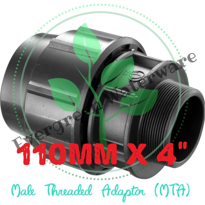 MTA 110MM X 4" / Male Threaded Adaptor / HDPE Pipe /Poly Pipe /HDPE ...
