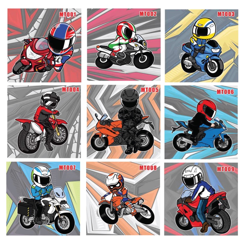 CARTOON MOTOR VECTOR // VEKTOR KARTUN MOTOR (COMBO) 54 DESIGN CAN EDIT ...