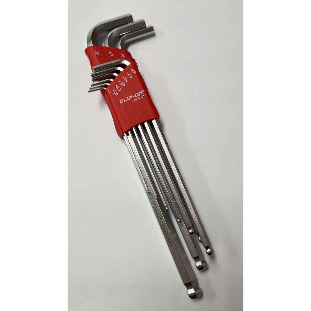 Germany Clip-on 9pc Extra Long Ball Point Allen Key Set | Shopee Malaysia