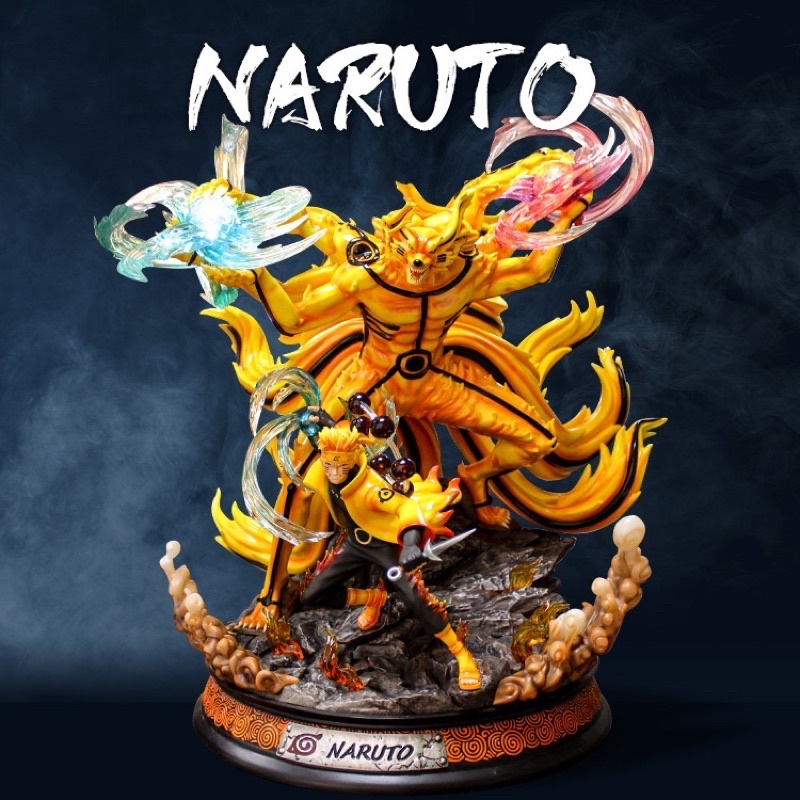 Naruto Uzumaki Naruto Nine Tails Demon Fox Scene GK Statue Model ...