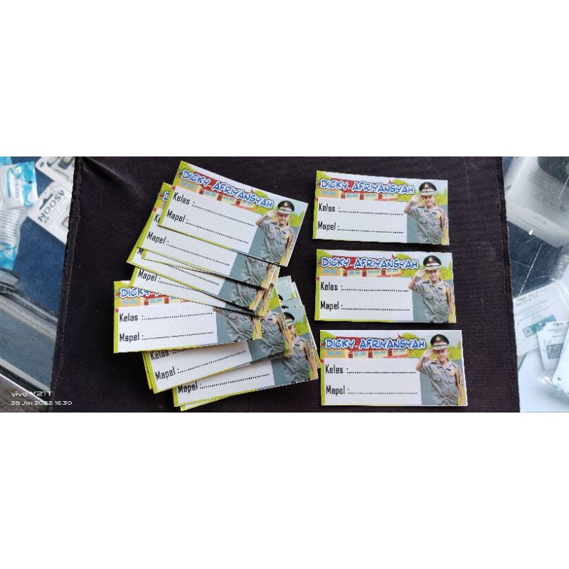 Custom name and photo lesson label stickers | Shopee Malaysia
