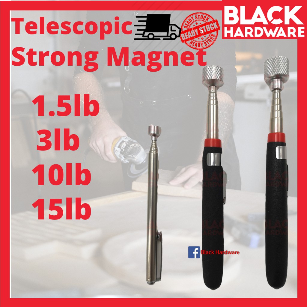 Black Hardware Magnet Magnetic Adjustable Extandable Telescopic Rod ...