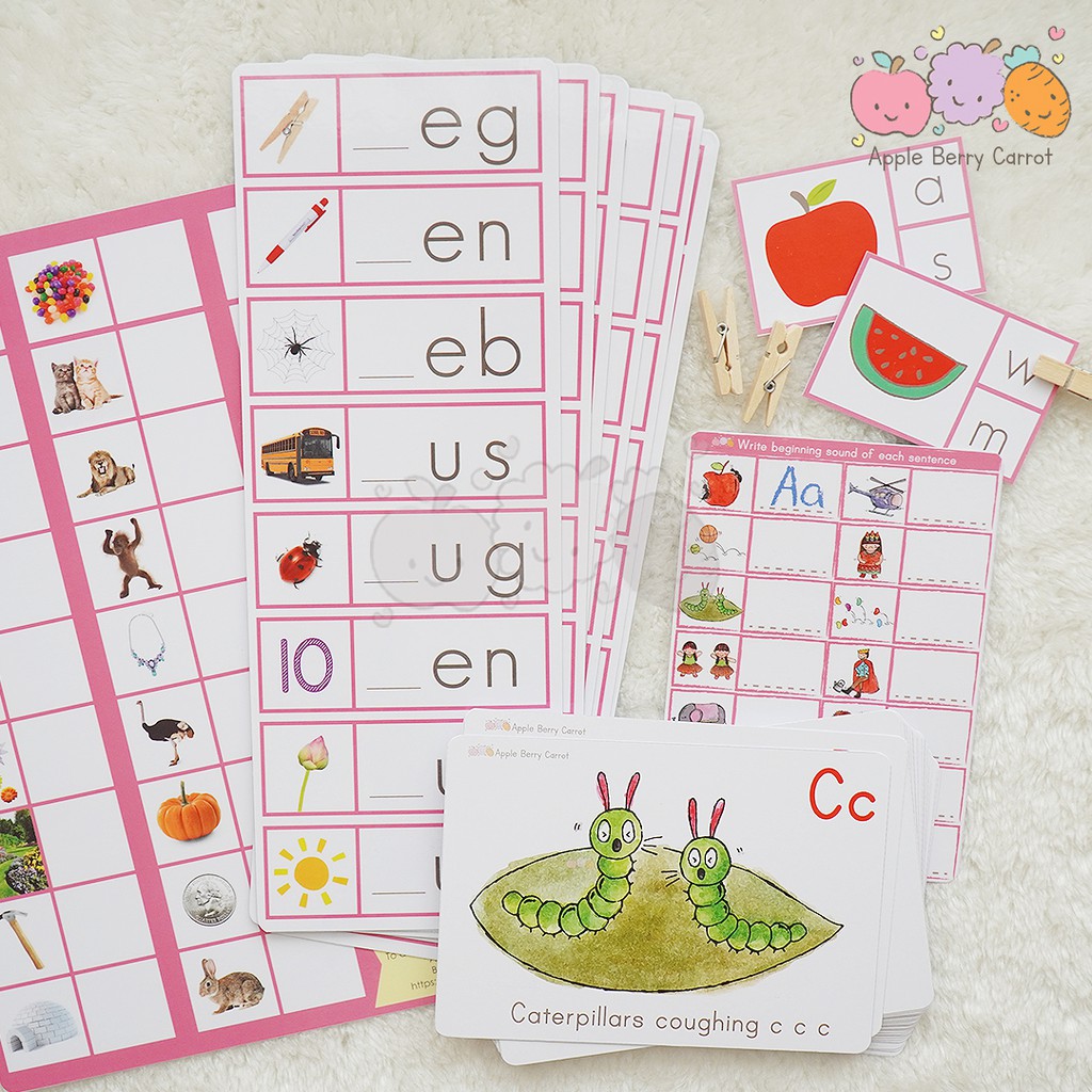 PHONICS SING ALONG CARD AND ACTIVITY WORKSHEETS abc phonic | Shopee ...