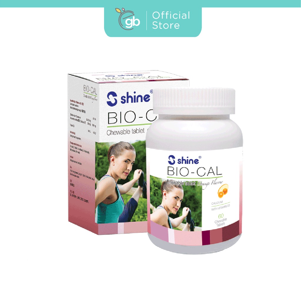 Shine Bio-Cal Natural Seaweed Calcium Chewable Tablet - Orange Flavour ...