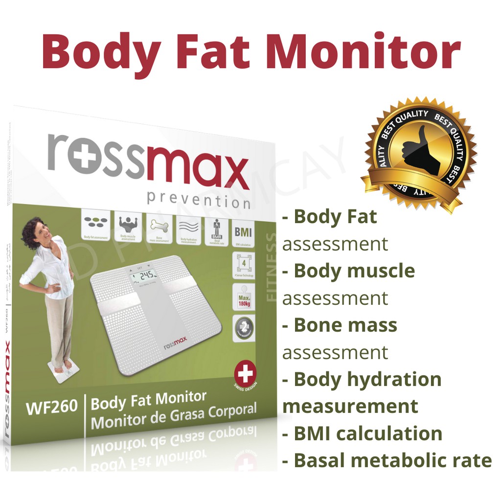 ROSSMAX Body Fat Monitor with scale WF260 [2 Years Warranty ...