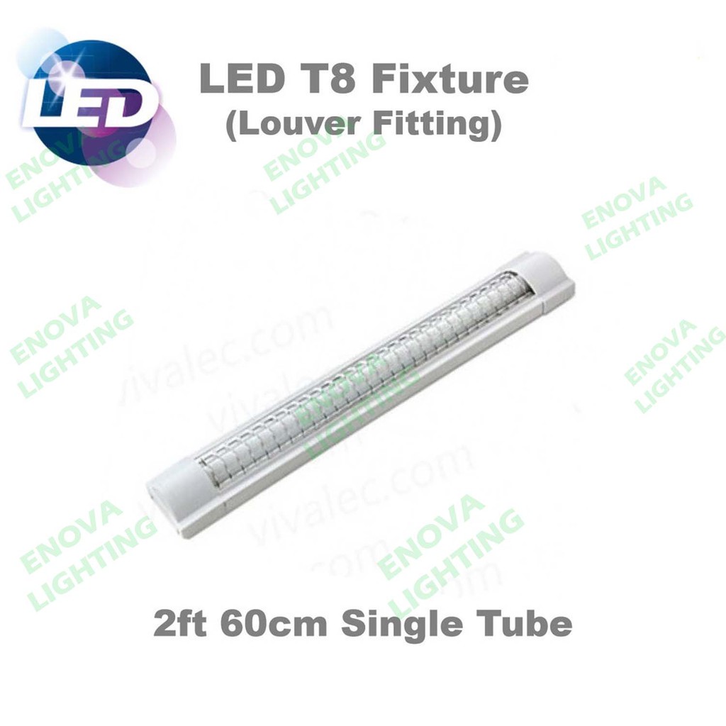LED T8 Louver Fitting T8 Fitting Single Circuit Double Circuit Casing ...