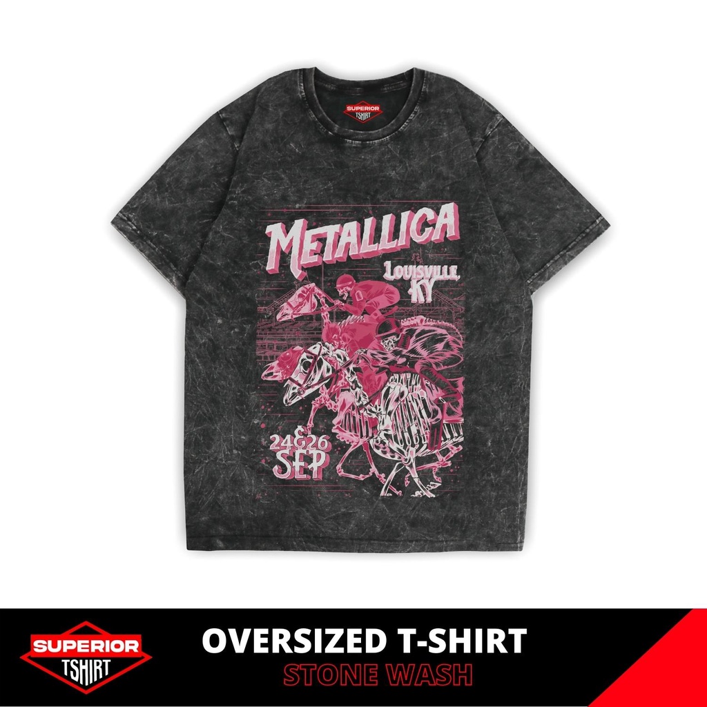 Kaos METALLICA OVERSIZE STONEWASH/KAOS BAND/KAOS BAND METAL ROCK ...