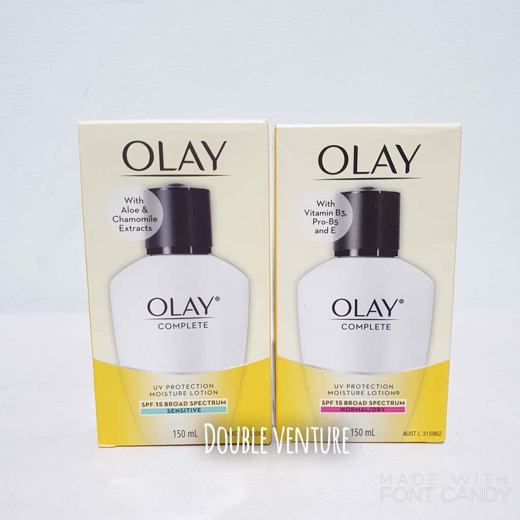 Olay Complete UV Protection Moisturiser Lotion SPF15 150mL (Sensitive Skin/ Normal/Dry Skin ...
