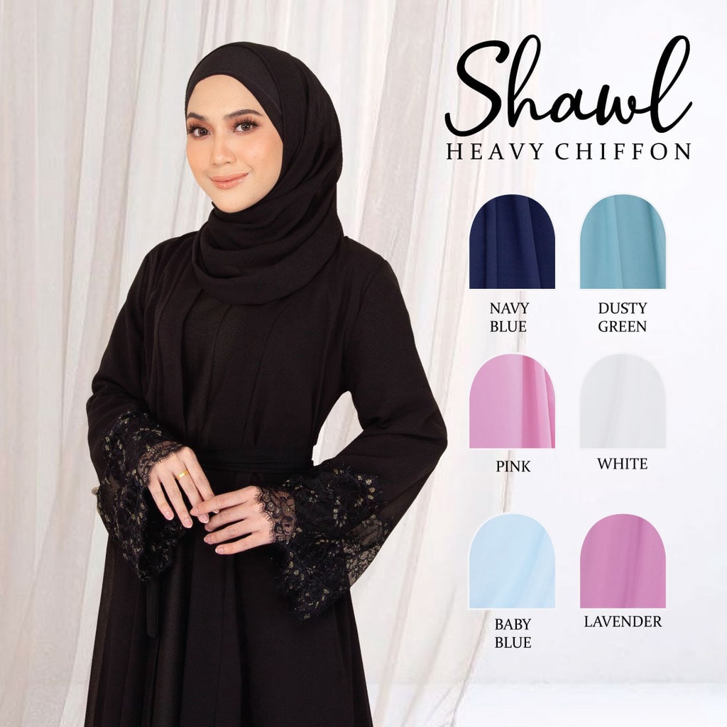 (READY STOCK) SHAWL PLAIN CHIFFON - TUDUNG MUSLIMAH + SHAWL LEMBUT ...