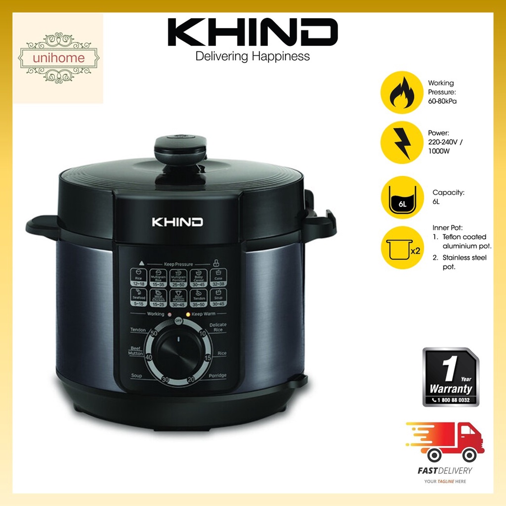 Khind Pressure Cooker PC6100 (6L) | Shopee Malaysia