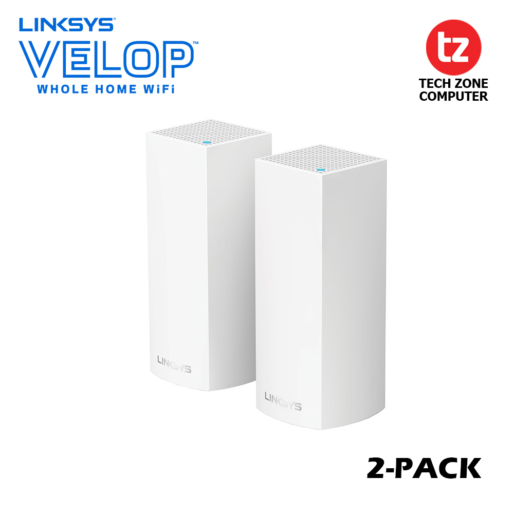 Linksys Velop Intelligent Mesh WiFi System TRI-BAND AC2200 White [1 /2 /3 Pack] (WHW0301/02/03 ...