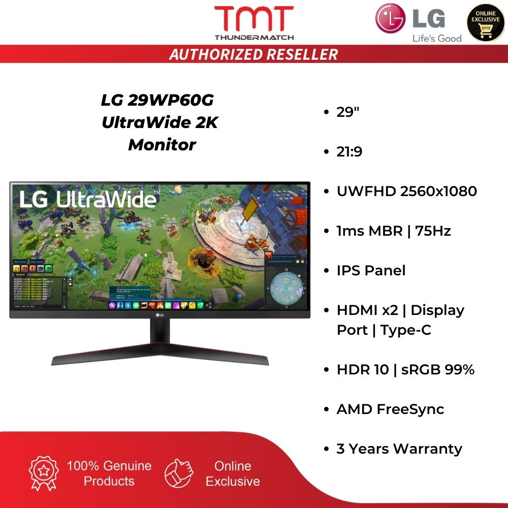LG 29WP60G UltraWide 2K Monitor | 29" / 21:9 / UWFHD 2560x1080 / 1ms ...
