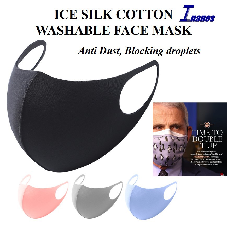 Cloth Mask Face Mask Kain Washable 3D Cotton Breathable Protection Mask ...
