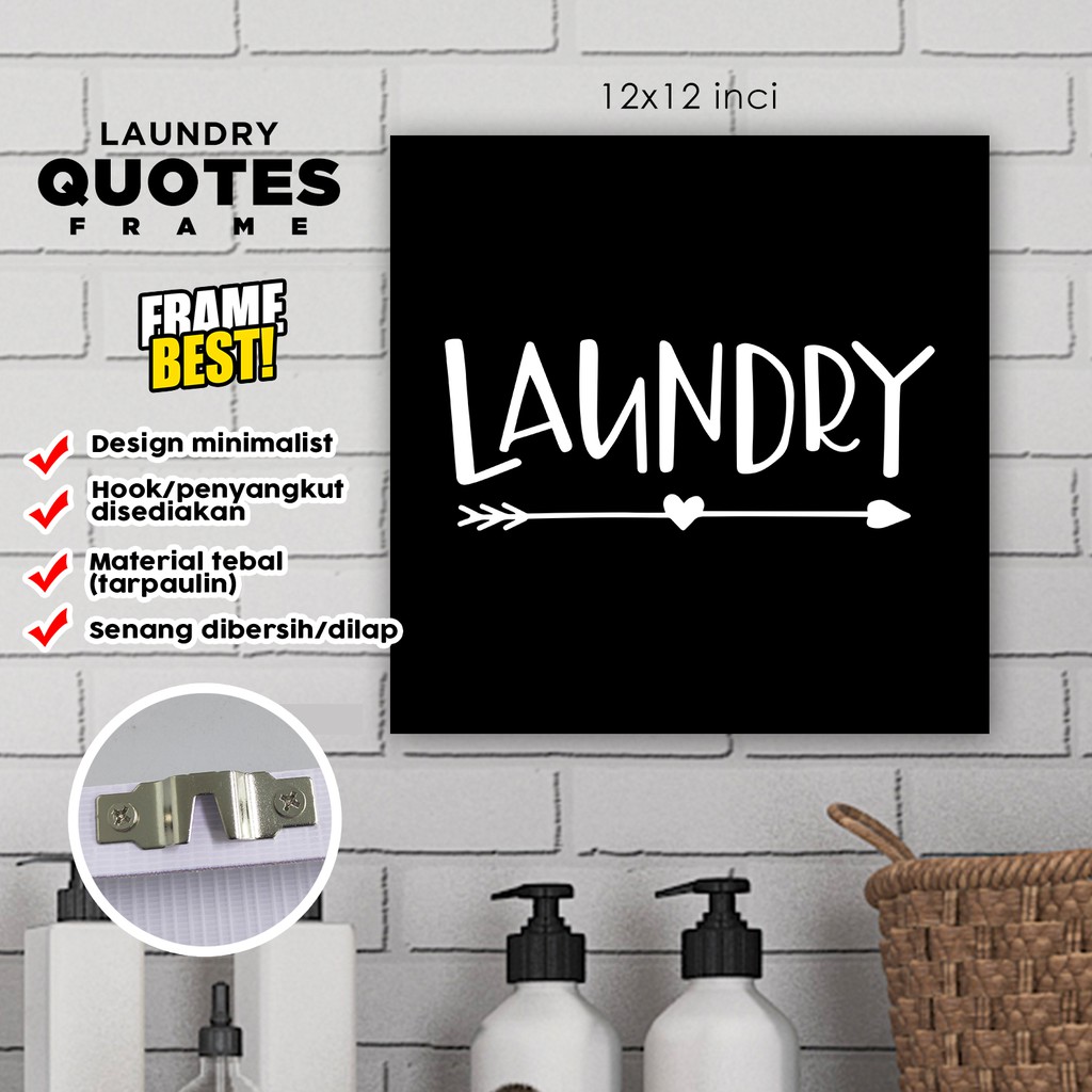 LAUNDRY QUOTES FRAME (BLACK & WHITE) | Shopee Malaysia