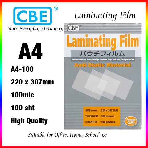 CBE Laminating Film A4 Paper | Shopee Malaysia