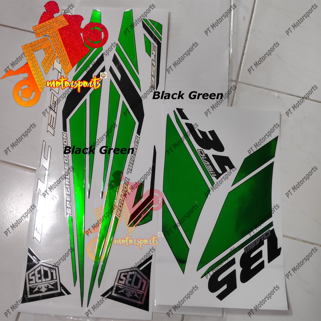 Yamaha Lc 135 LC135 V1 Sticker Gold Chrome Red Green Purple Blue ...