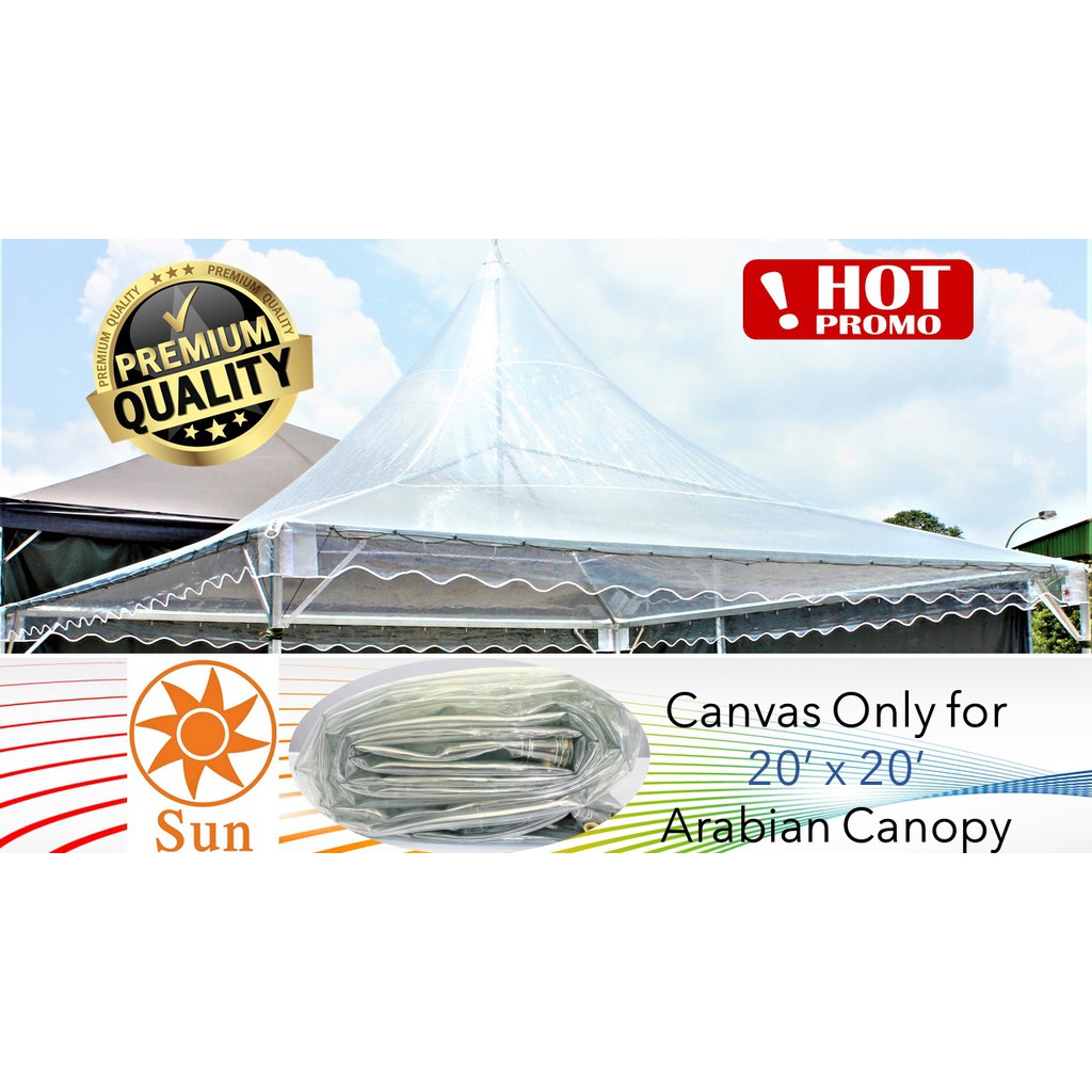 Arabian Design 20' x 20' Canvas Only Canopy Tent Kanvas Saja Bumbung ...