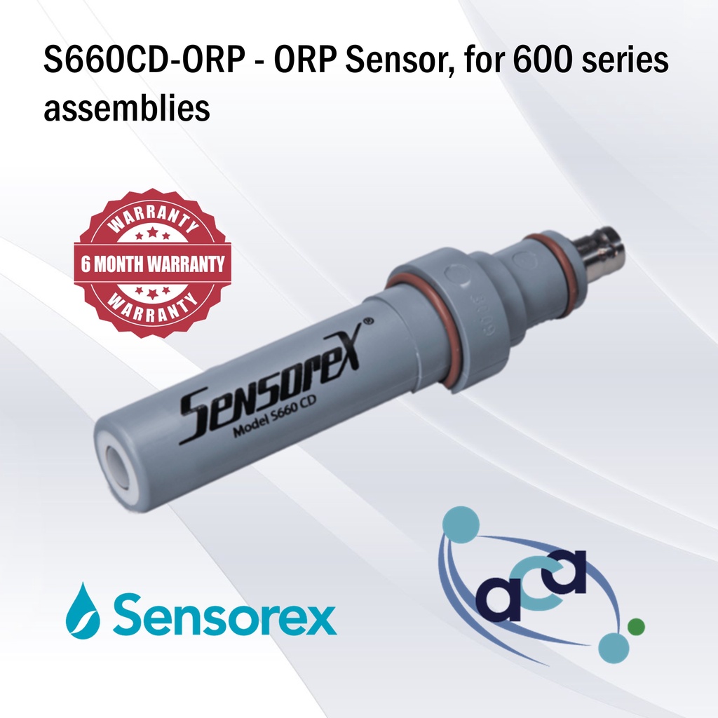 ORP Sensor💦 Sensorex S660CD-ORP - ORP Sensor, for 600 series assemblies ...