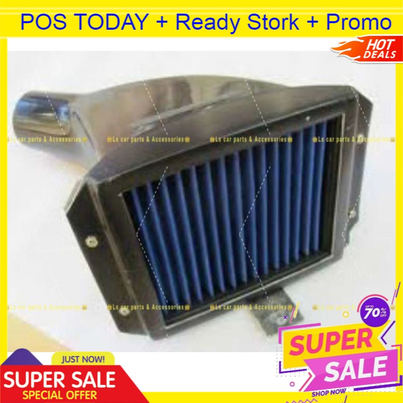 Air Box Intake + Filter Super Power Flow Adapter Kit Pillar Open Pod ...