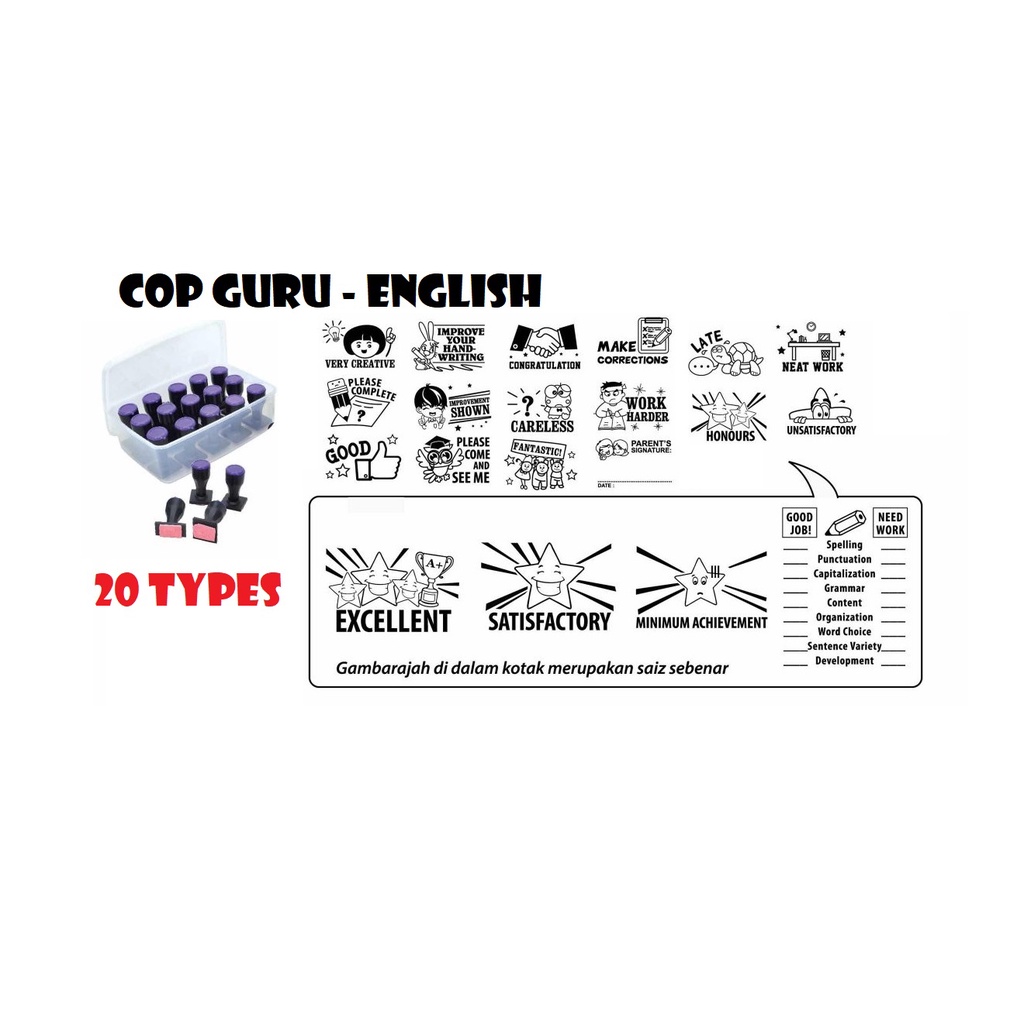 COP GURU -Bahasa Melayu & English (20 jenis) | Shopee Malaysia