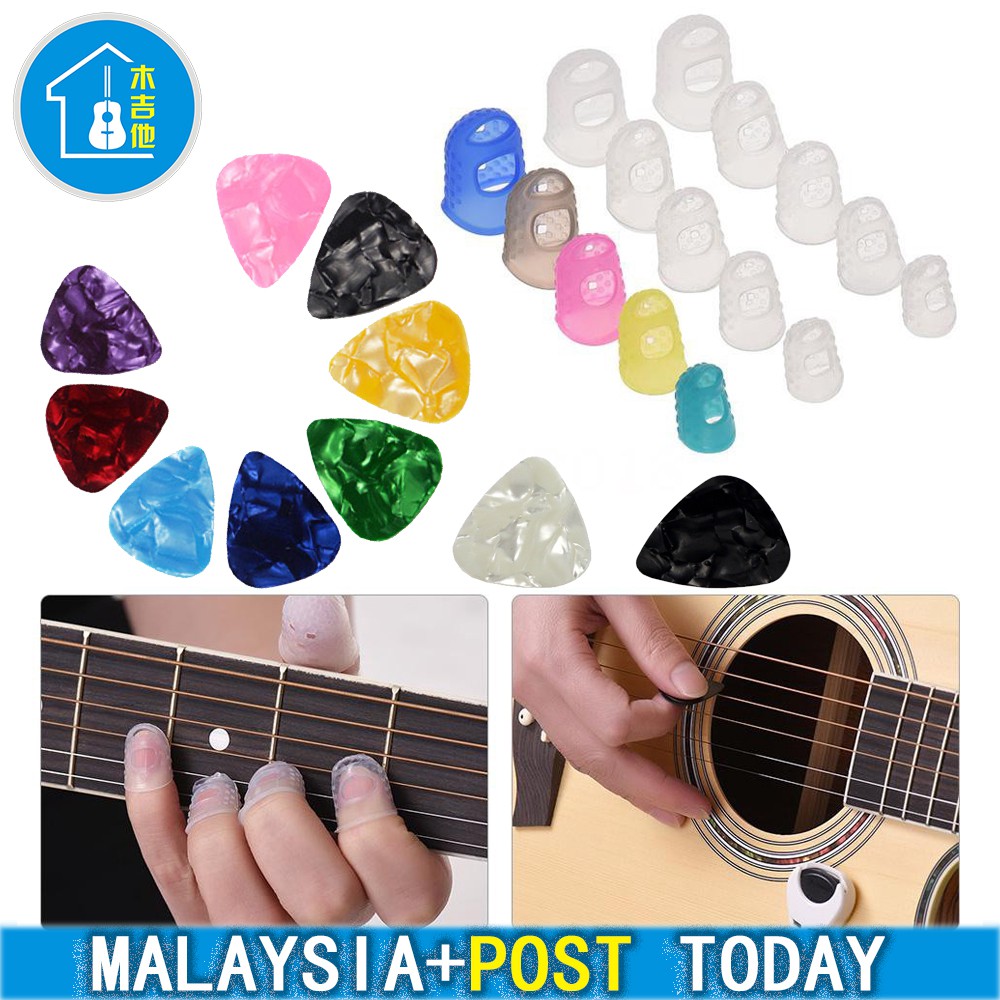 Guitar Accessories Kit Finger Protector Guitar Picks Acoustic Guitar ...