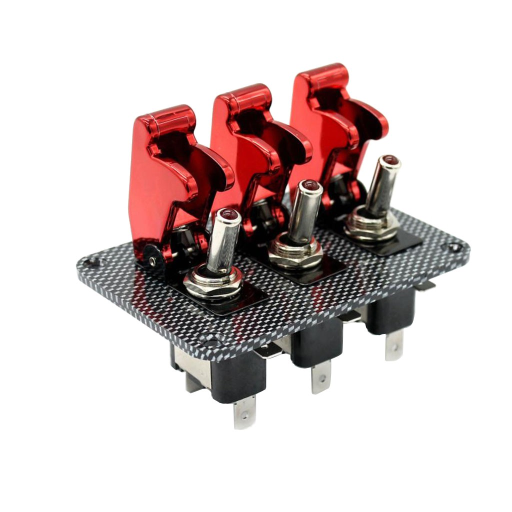 Racing RV 12V 20A Ignition Engine 3 Gang Rocker Toggle Switch Panel ...