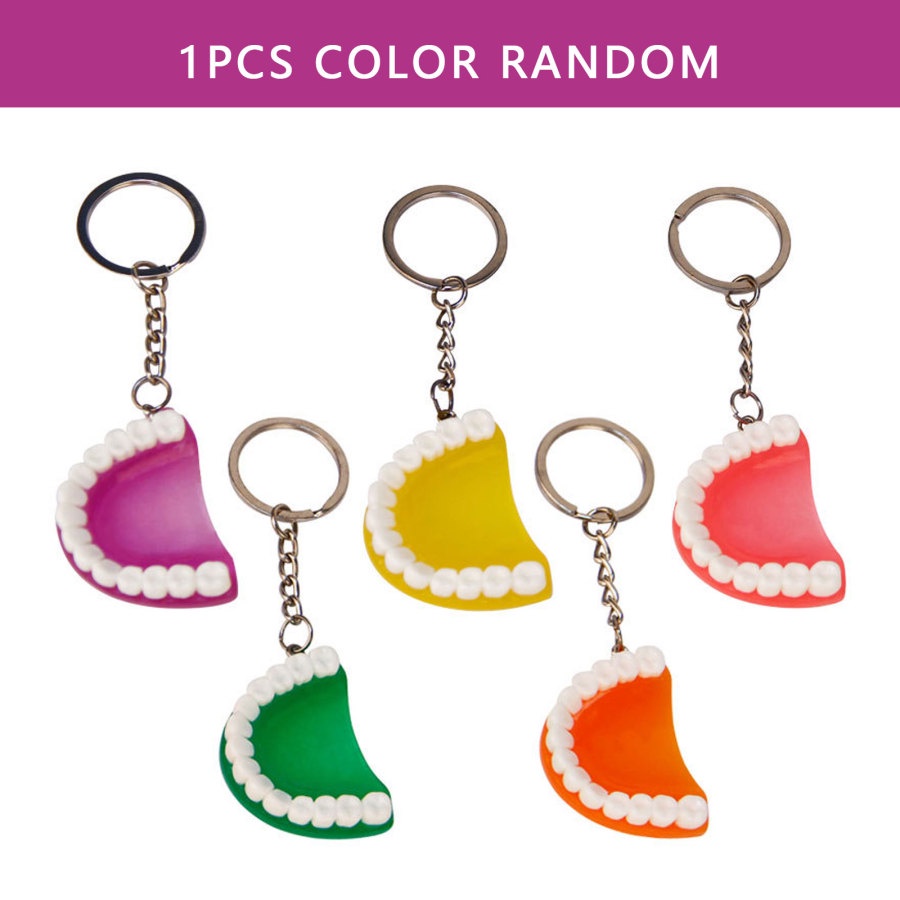 HG Creative Teeth Pendant Dental Gift Denture Key Chain Tooth Key Chain ...
