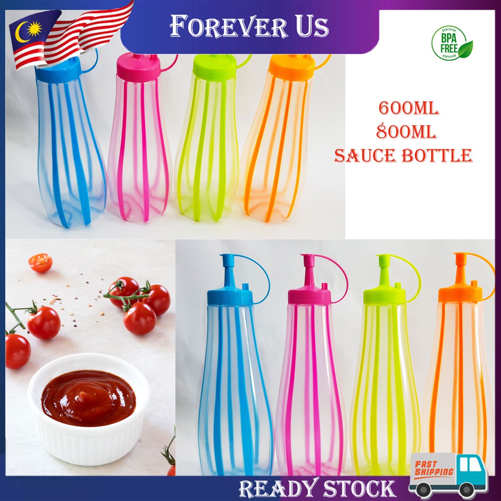 Kitchen Plastic Squeeze Bottle Dispenser for Sauce – 600ml & 800ml ...