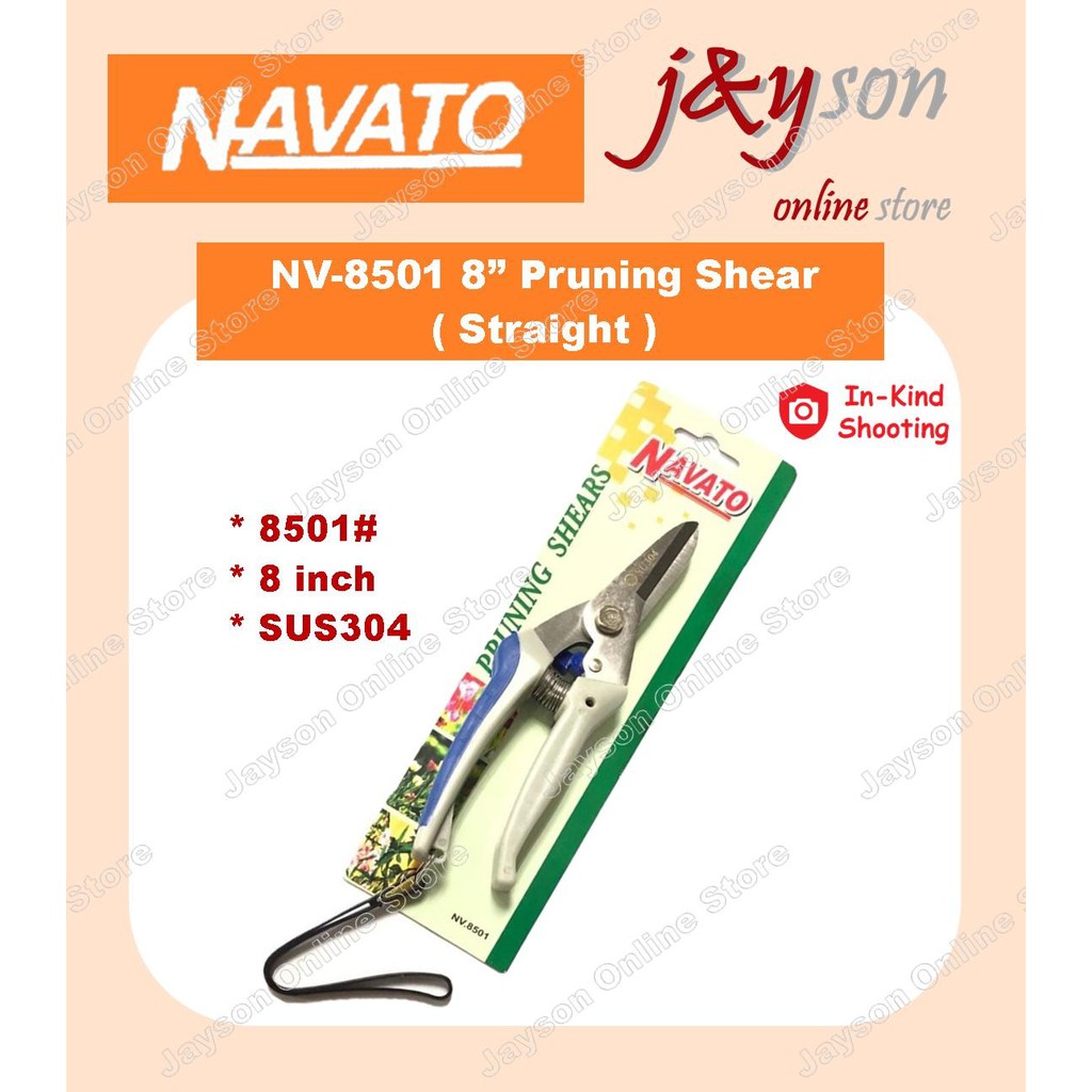 NV-8501 8" NAVATO PRUNING SHEAR (STRAIGHT) 胶柄花枝剪（直） | Shopee Malaysia