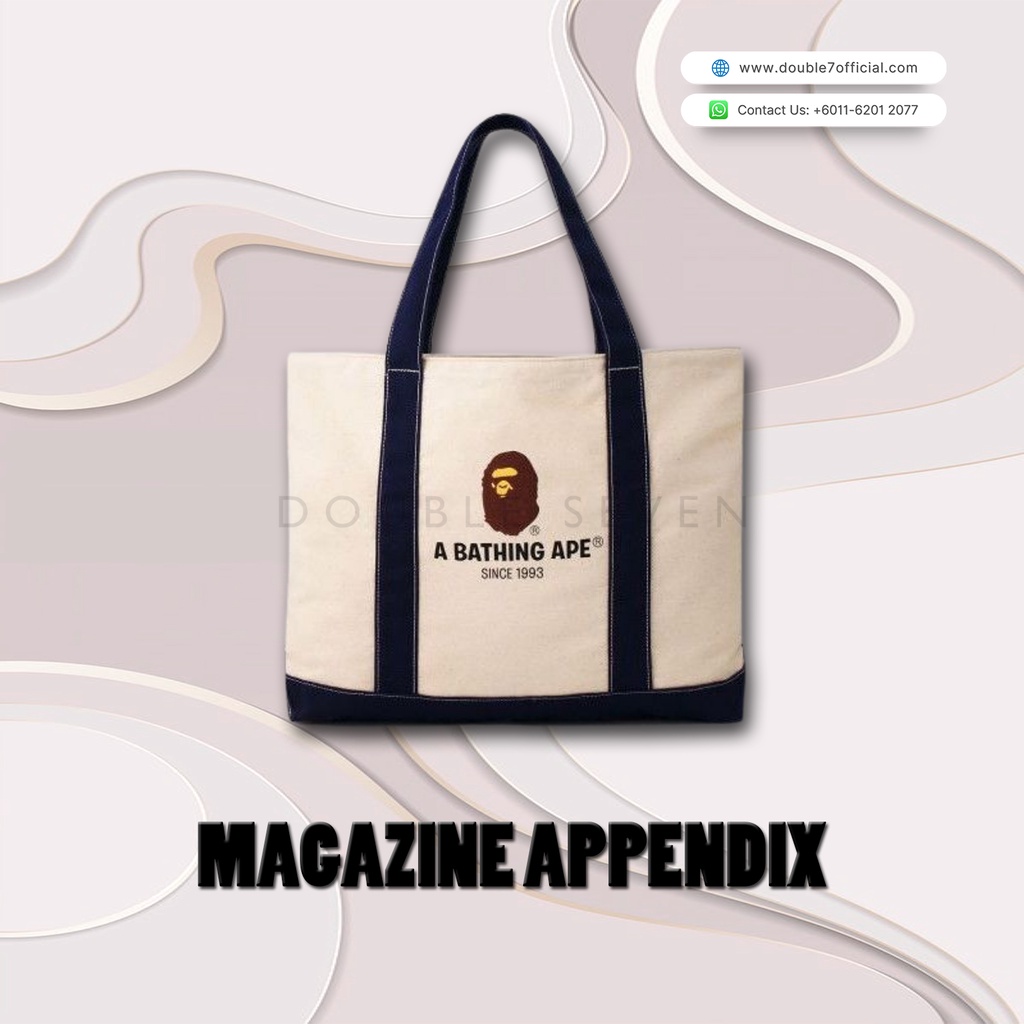 Bape Magazine Appendix Streetwear Unisex Canvas Tote Bag 02 (Japan ...