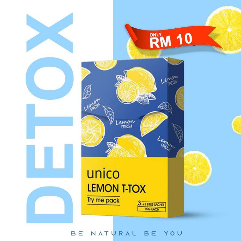 NEW🎊🎊🎊 UNICO LEMON T-TOX (DETOX KASI HABISS) | Shopee Malaysia