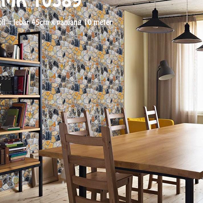 Wallpaper / Wallpaper Sticker Broken Stone Pattern 45cm x 9-10m ...