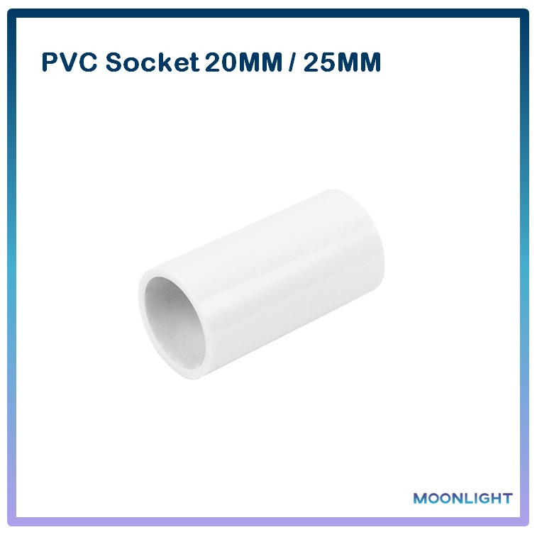 PVC Socket Joint for Electrical PVC Conduit Pipe Penyambung 20MM / 25MM ...