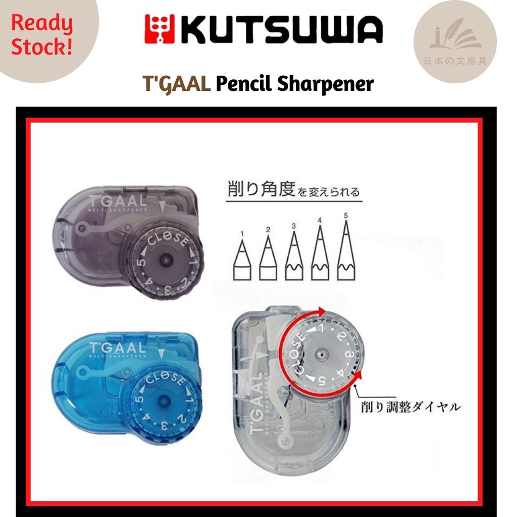 Kutsuwa STAD Angle Adjustable Pencil Sharpener T'GAAL Clear - Smart Sharpener (5 angle) | Shopee ...