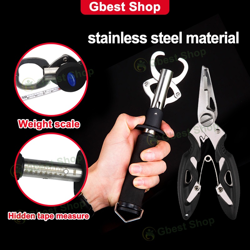 Fishing Plier Clip With Scale Fishing Tool Fish Lip Grip Gripper Tackle ...