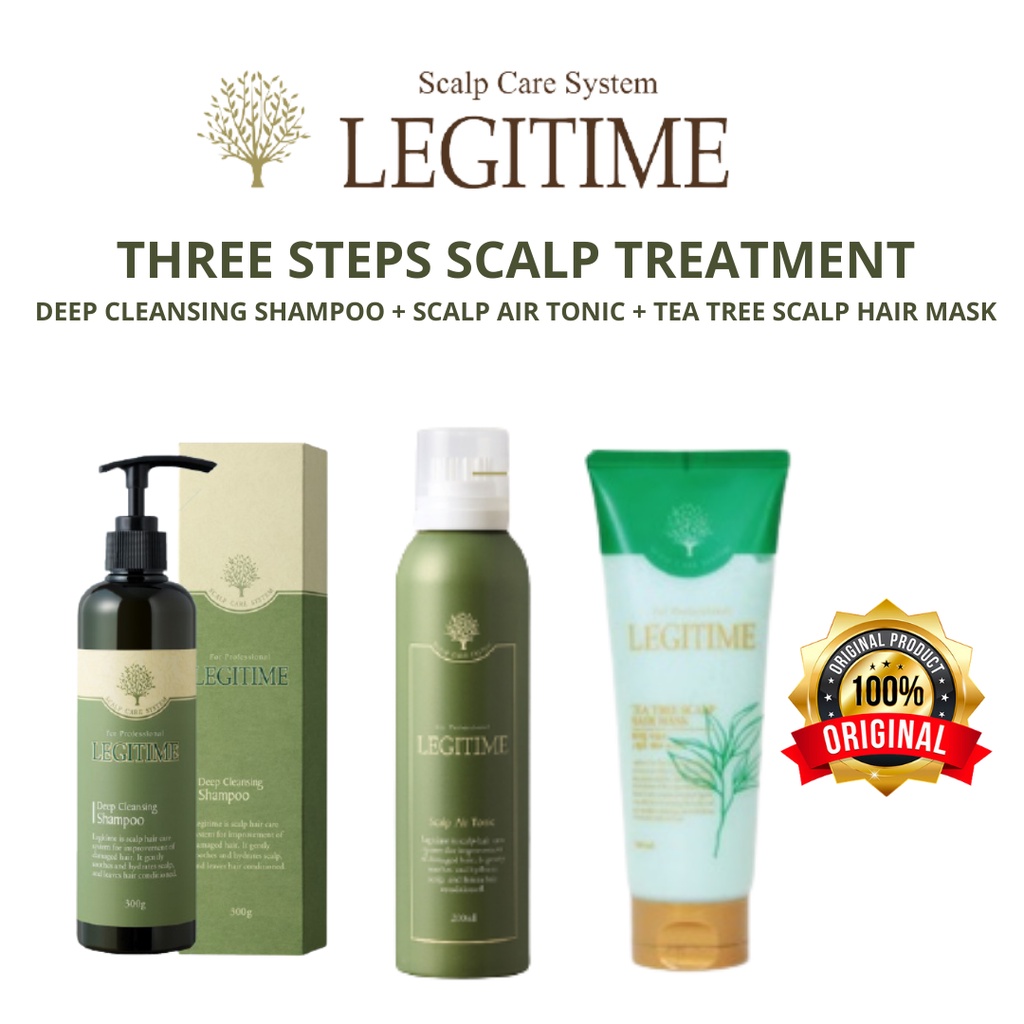LEGITIME KOREA Three Steps Scalp Treatments - Deep Cleansing Shampoo ...